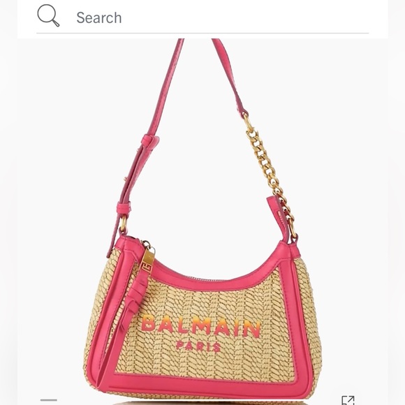 Balmain | Bags | B Army Raffia Shoulder Bag Balmain | Poshmark